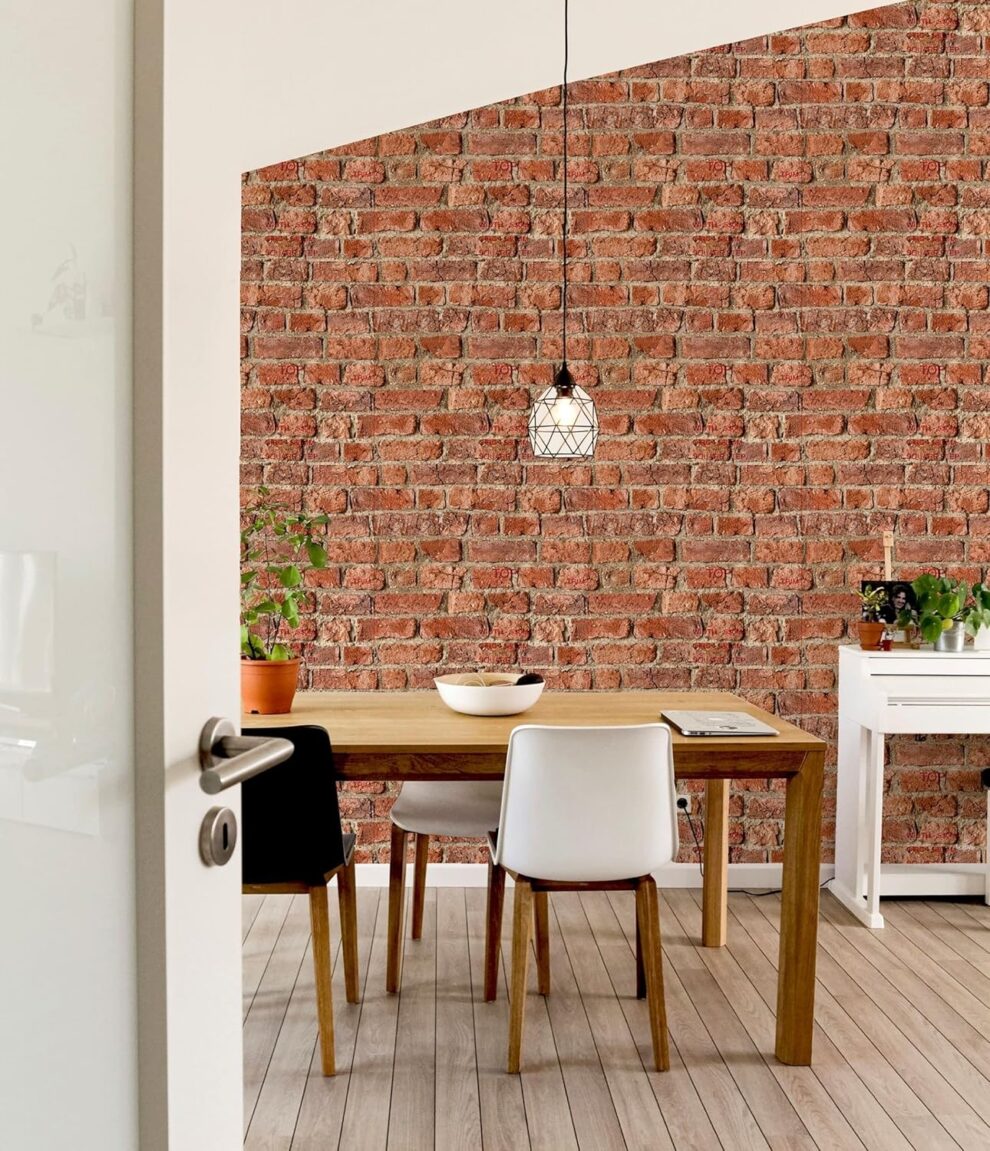 Arthouse Urban Red Brick Effect Wallpaper - Photographic Design - 3D ...